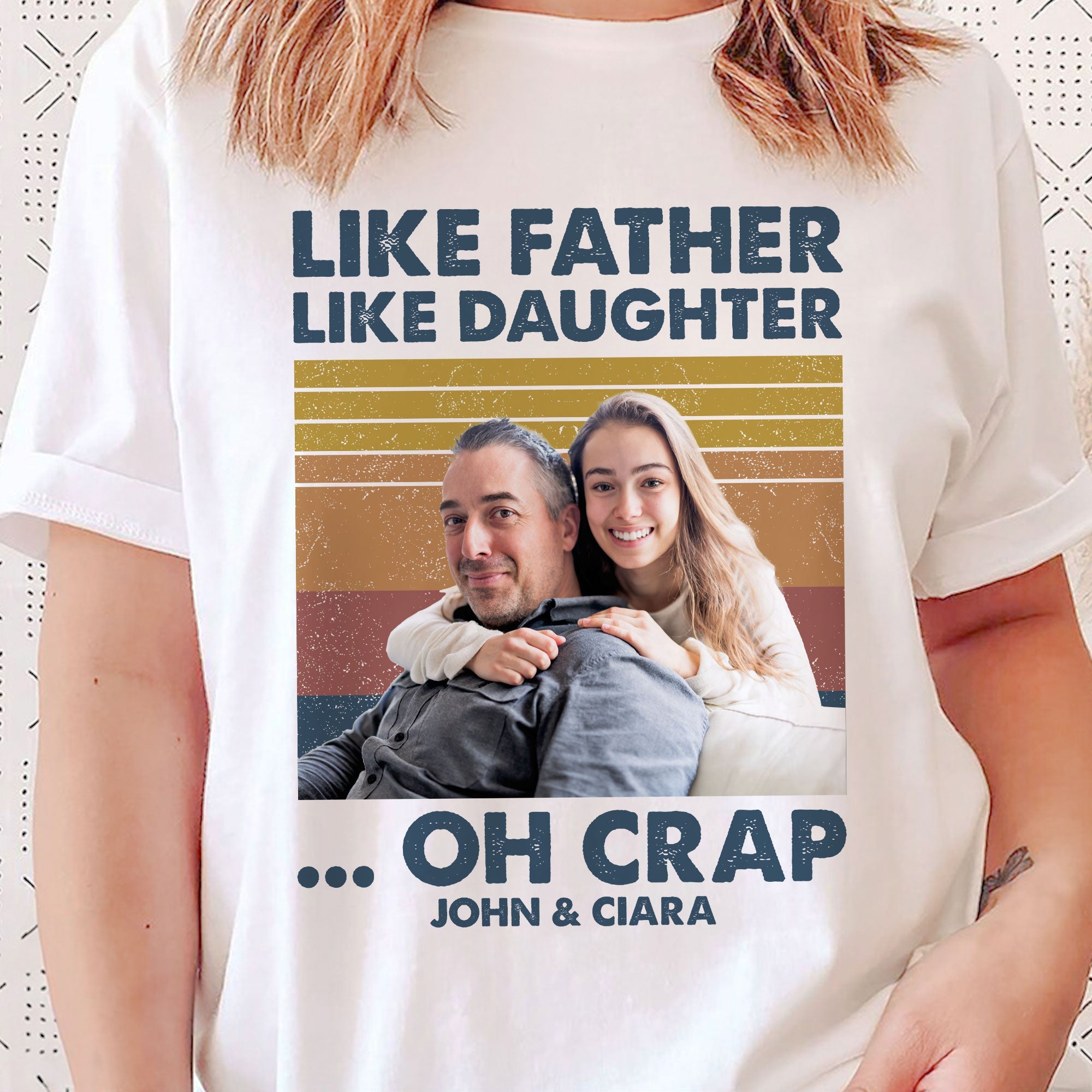 Like Father Like Daughter - Personalized Photo Shirt – Macorner