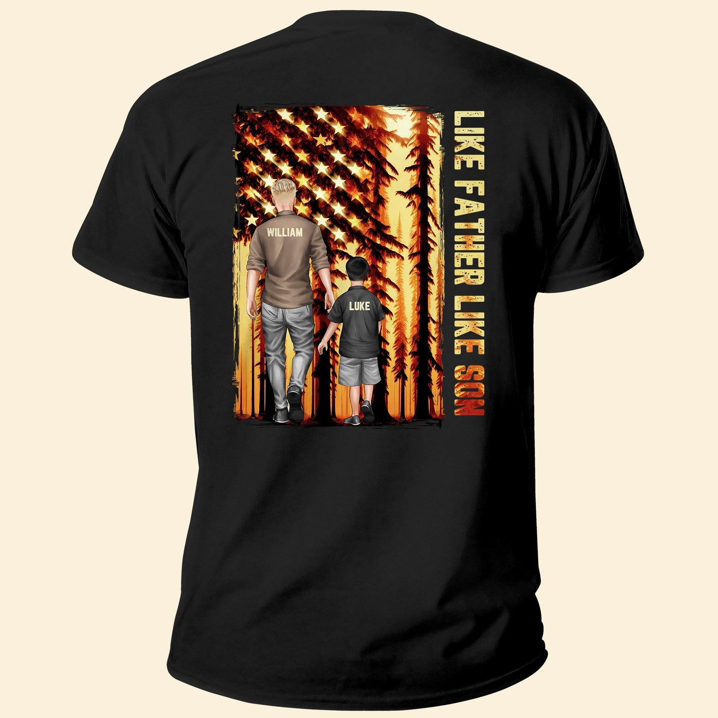 Like Father Like Son - Personalized Back Printed Shirt – Macorner