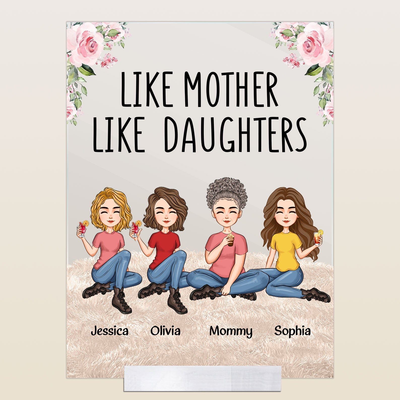 Like Mother Like Daughters - Personalized Acrylic Plaque – Macorner