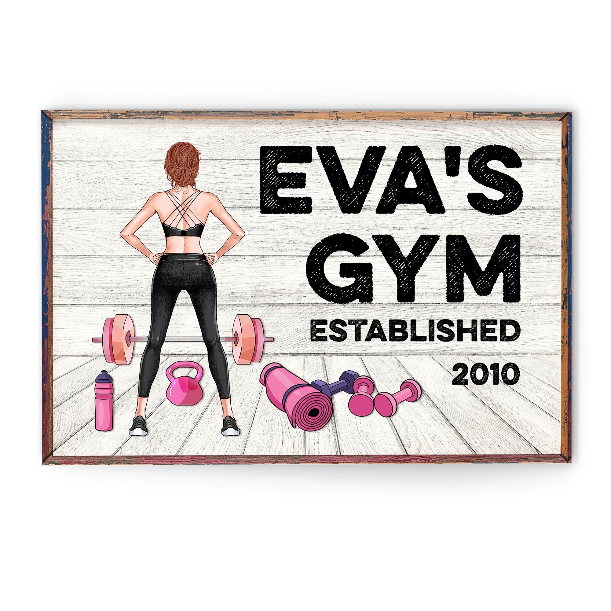 Gym Room Sign, Fitness Custom Poster/Canvas, Gift For Fitness Lovers ...
