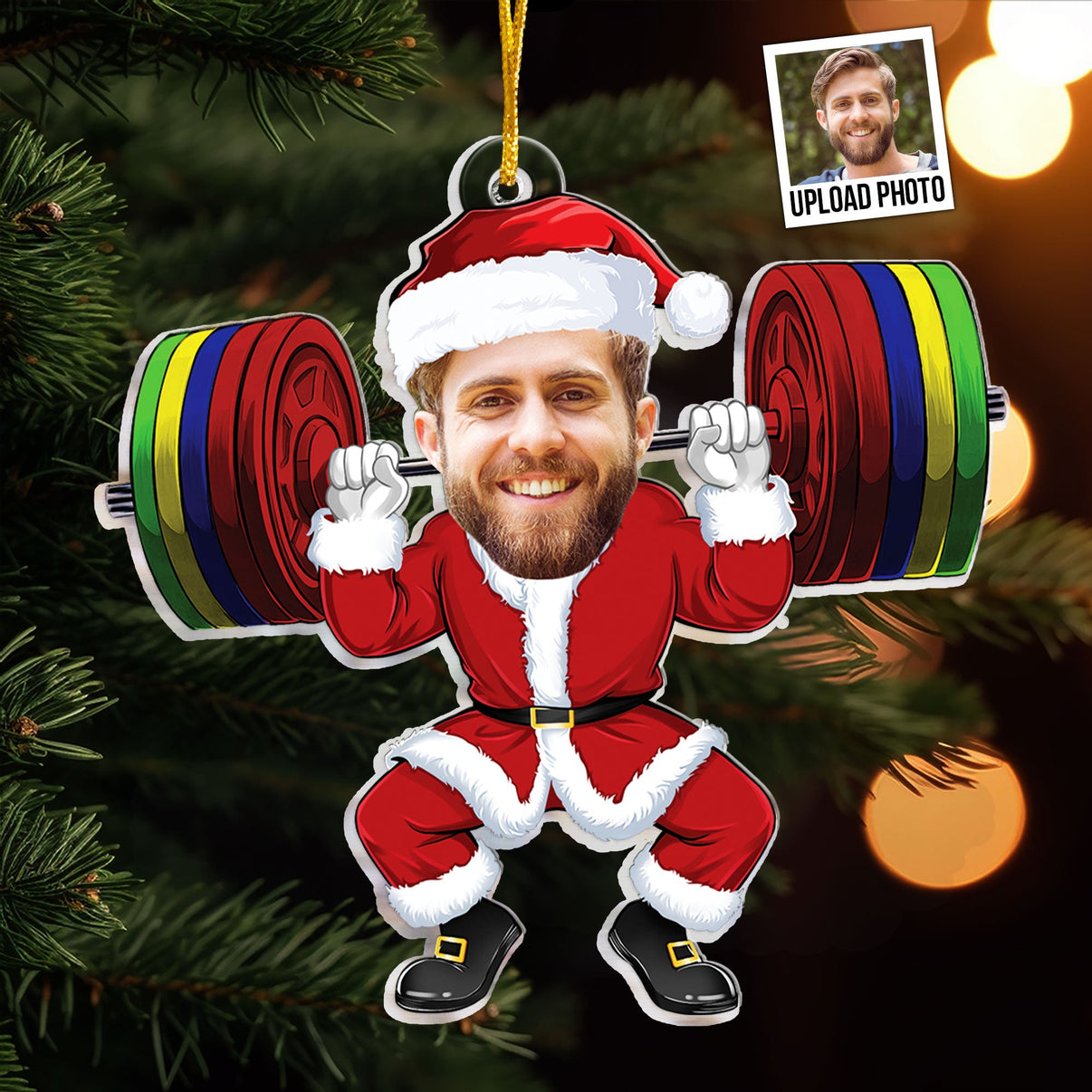 Merry Liftmas - Personalized Gym Photo Ornament – Macorner