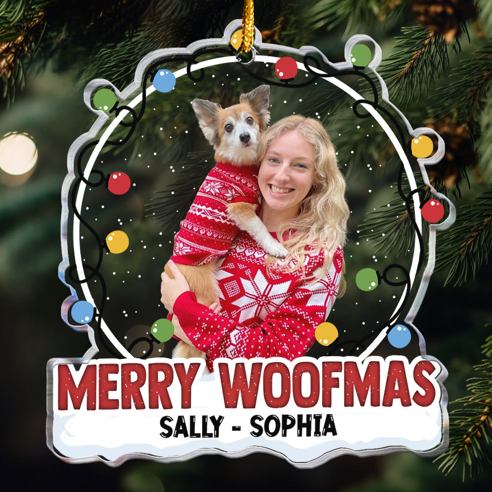 Merry Woofmas - Personalized Acrylic Photo Ornament – Macorner