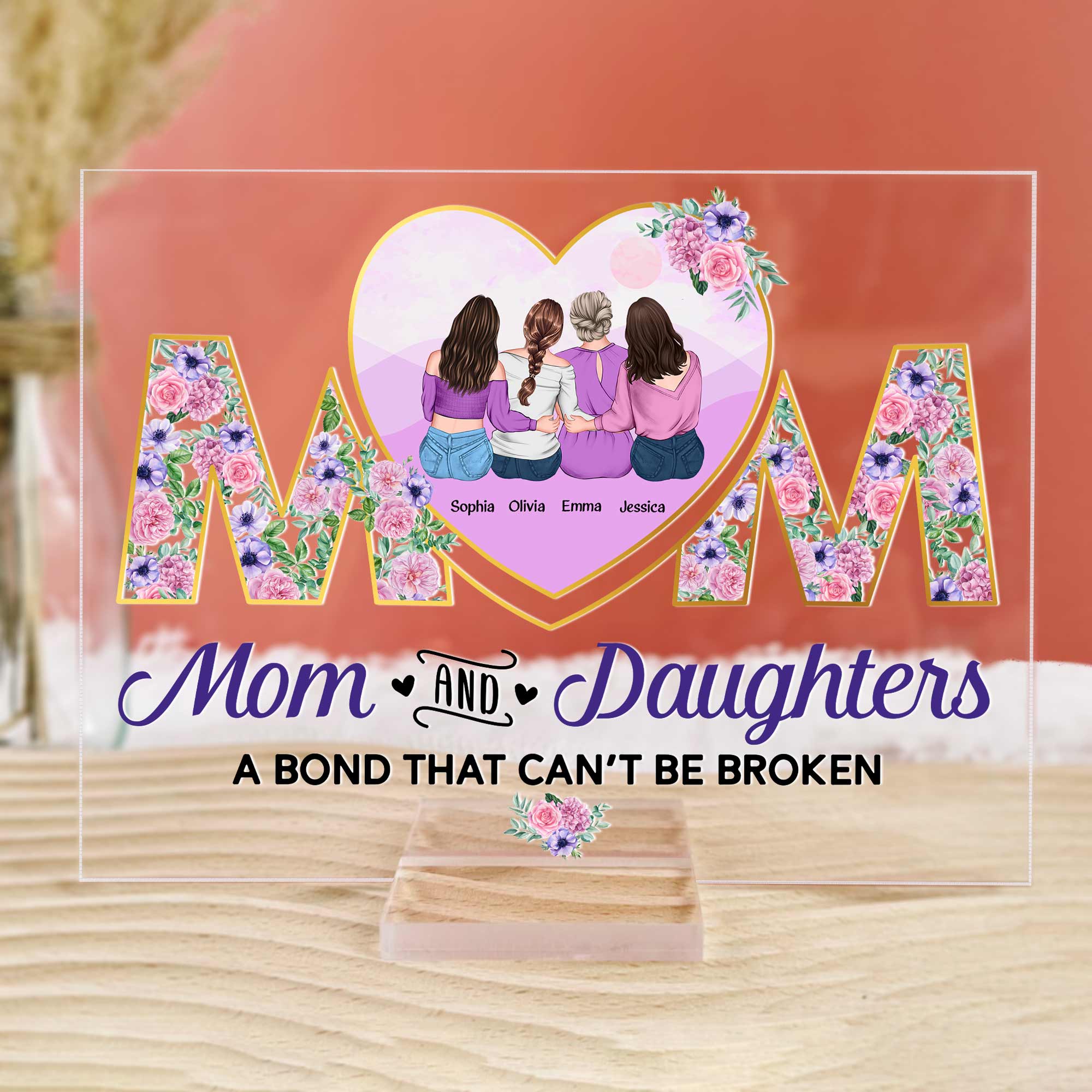 Mom And Daughters - Personalized Acrylic Plaque – Macorner