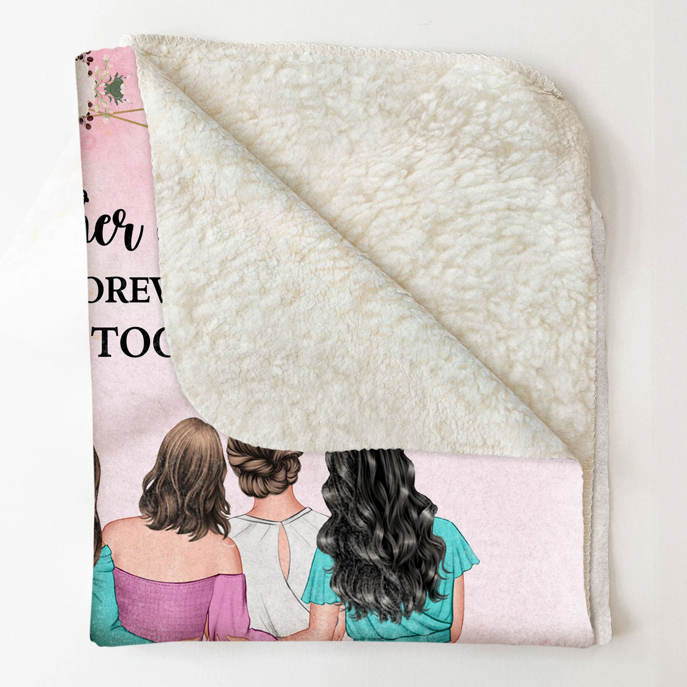 Mother And Daughter Forever Linked Together - Personalized Blanket ...