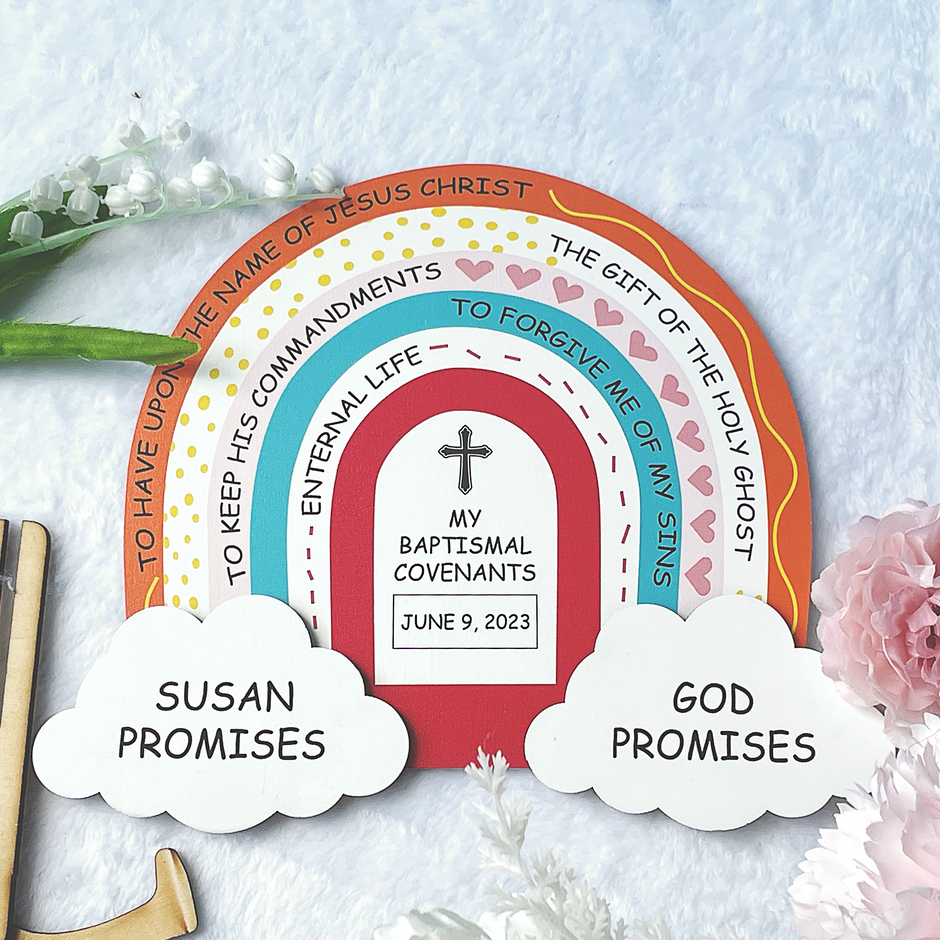 My Baptismal Covenants - Personalized 2 Layers Wooden Plaque – Macorner