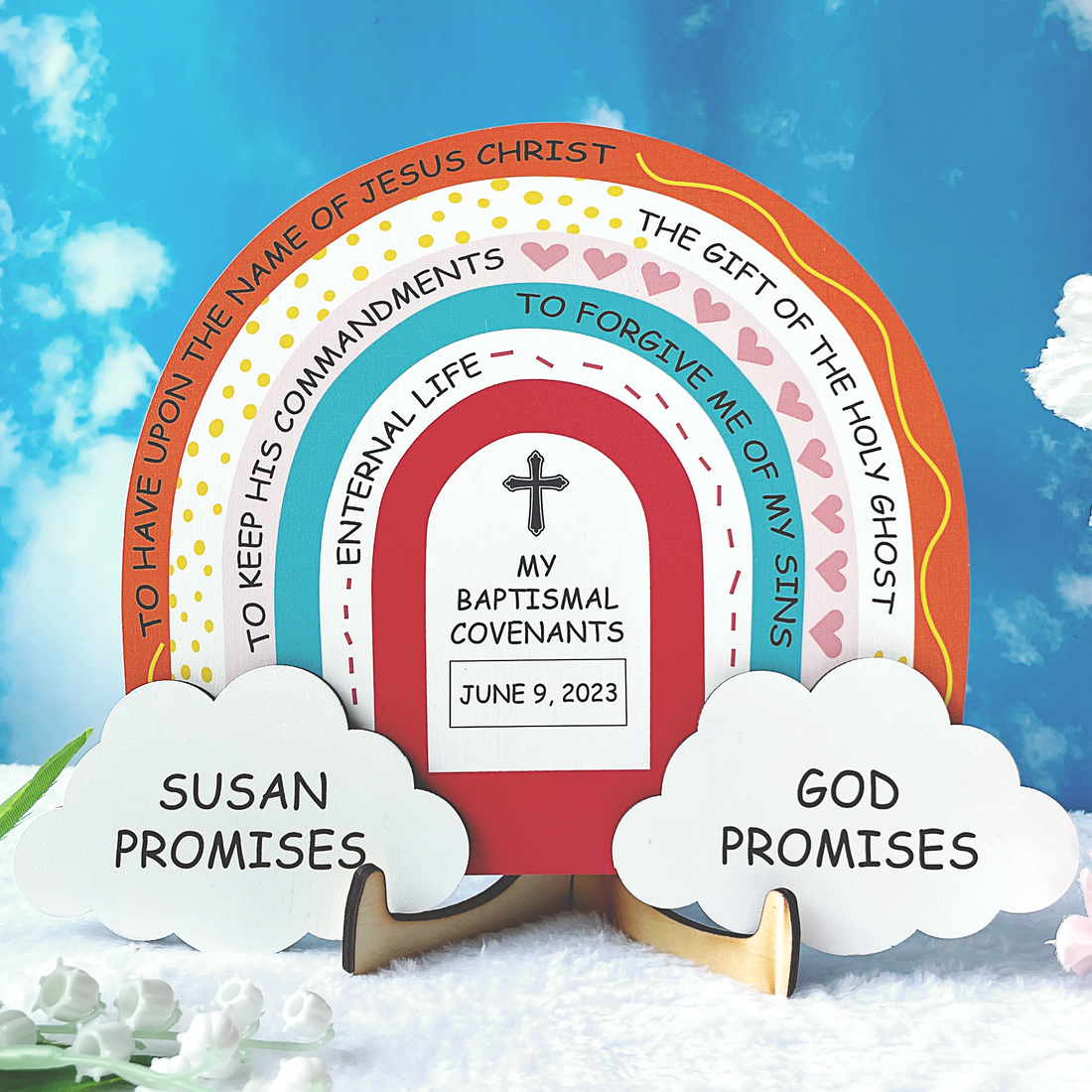 My Baptismal Covenants - Personalized 2 Layers Wooden Plaque – Macorner