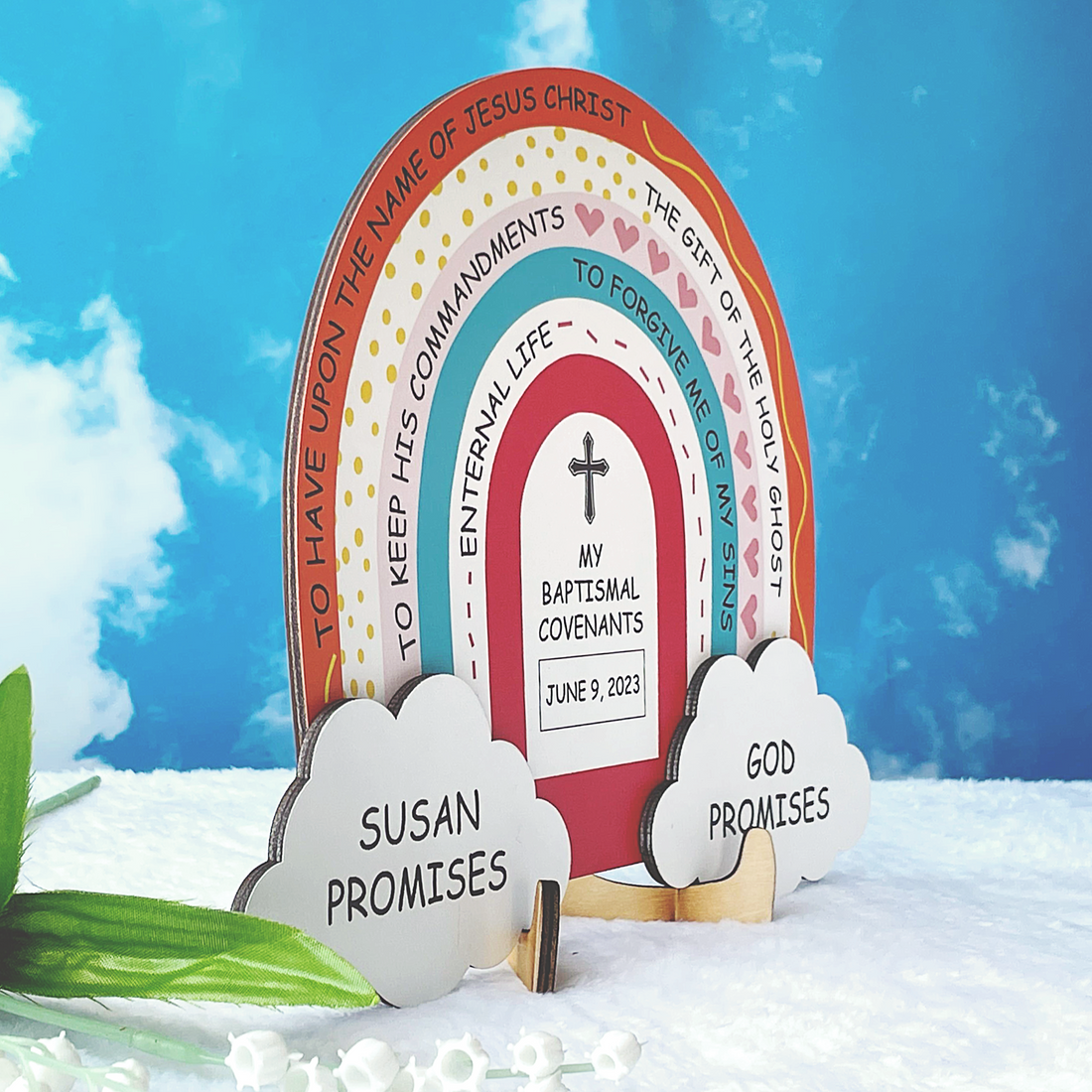 My Baptismal Covenants - Personalized 2 Layers Wooden Plaque – Macorner