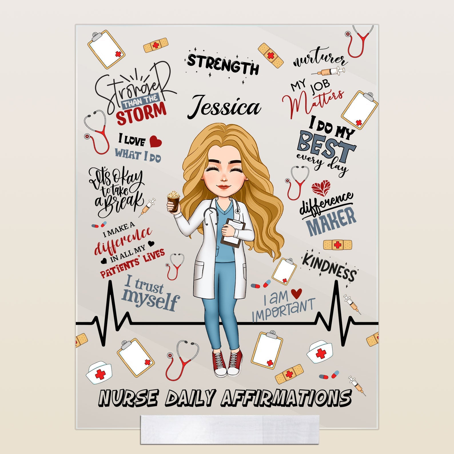 Nurse Daily Affirmations - Personalized Acrylic Plaque – Macorner