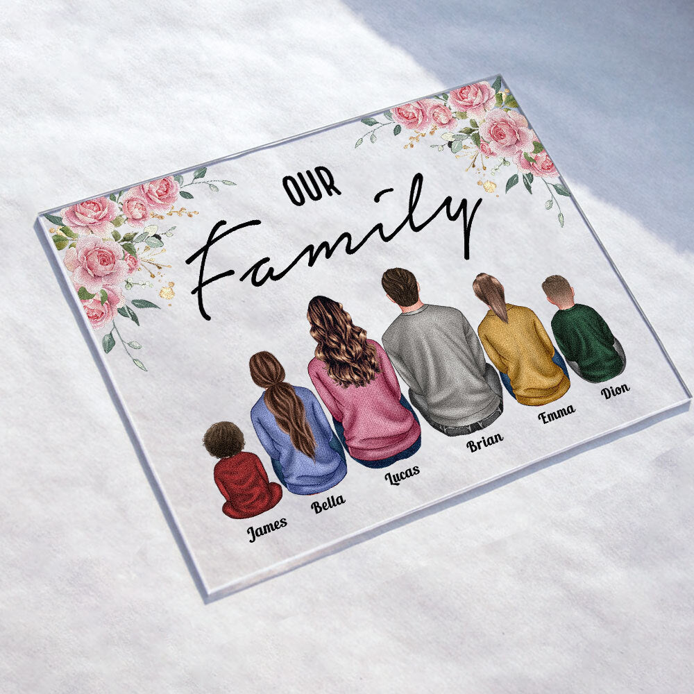 Our Family Better Together - Personalized Acrylic Plaque - Macorner