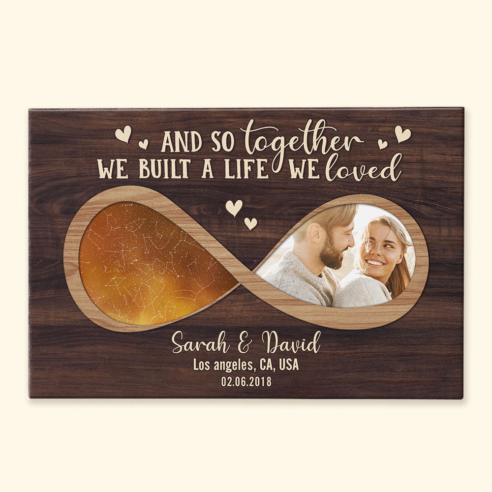 Together We Built A Life We Loved - Personalized Photo Wrapped Canvas ...