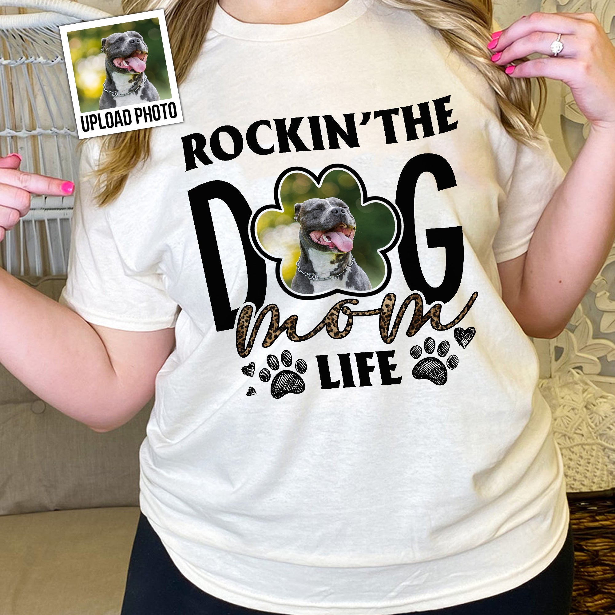 Rockin' Dog Mom - Personalized Photo Shirt – Macorner