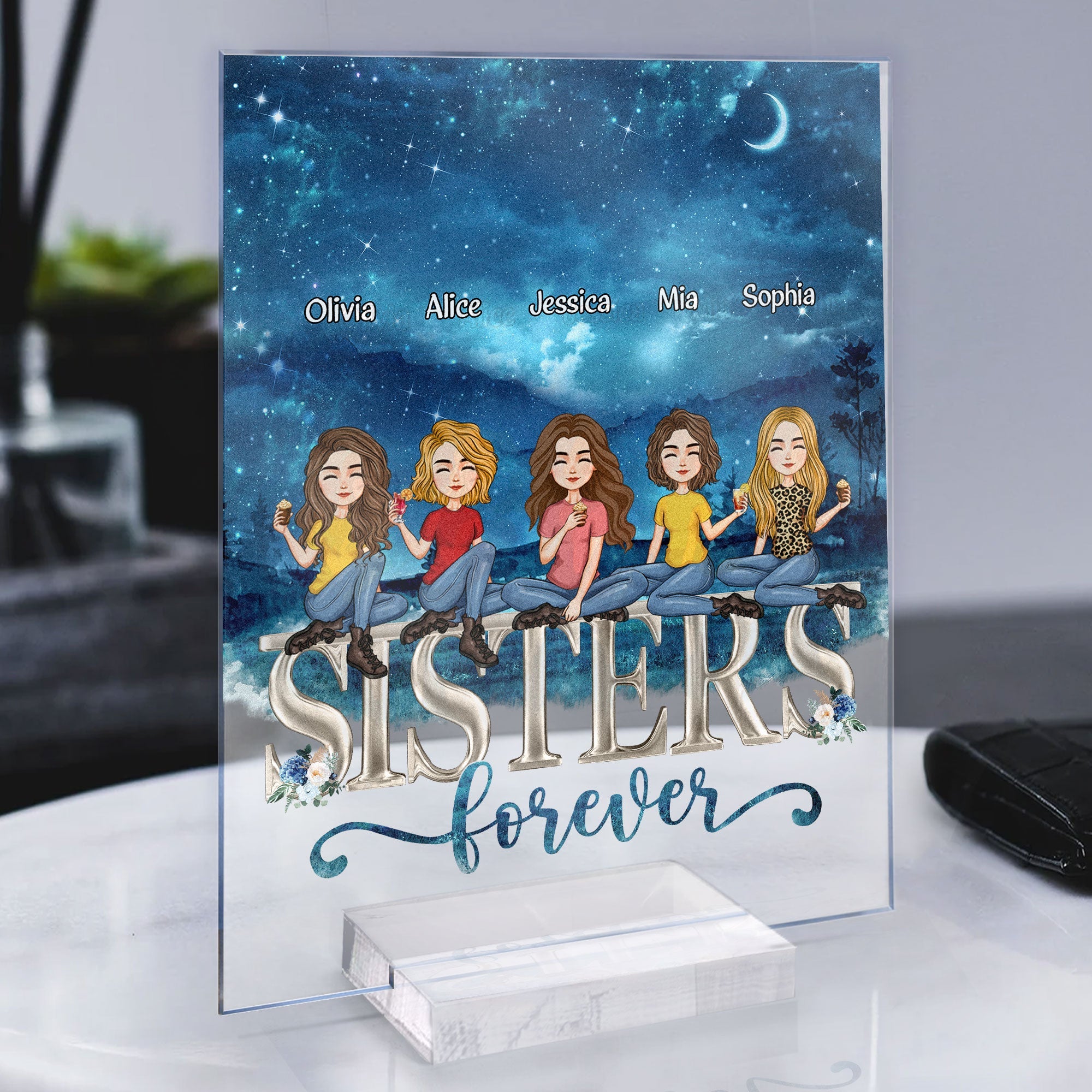 Siblings Forever - Personalized Acrylic Plaque - Macorner