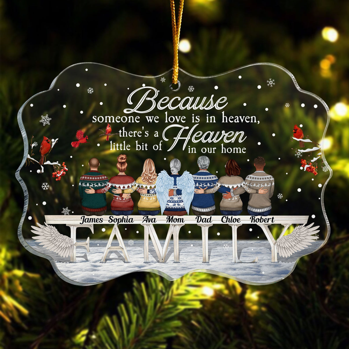 Someone We Love Is In Heaven - Personalized Acrylic Ornament ...