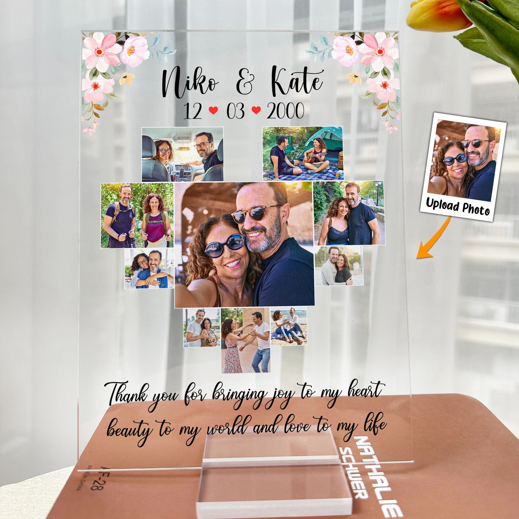 Thank You For Bringing Joy To My Heart - Personalized Acrylic Photo ...
