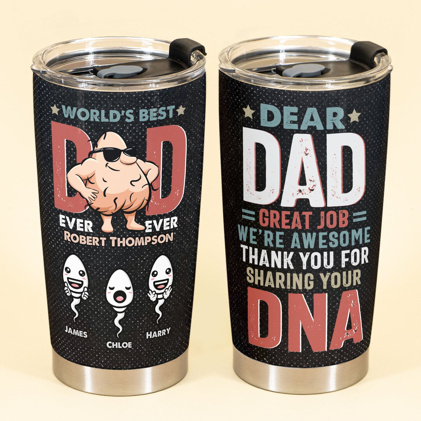Father's Day Gifts, Thank You For Sharing Your DNA - Personalized Tumb ...