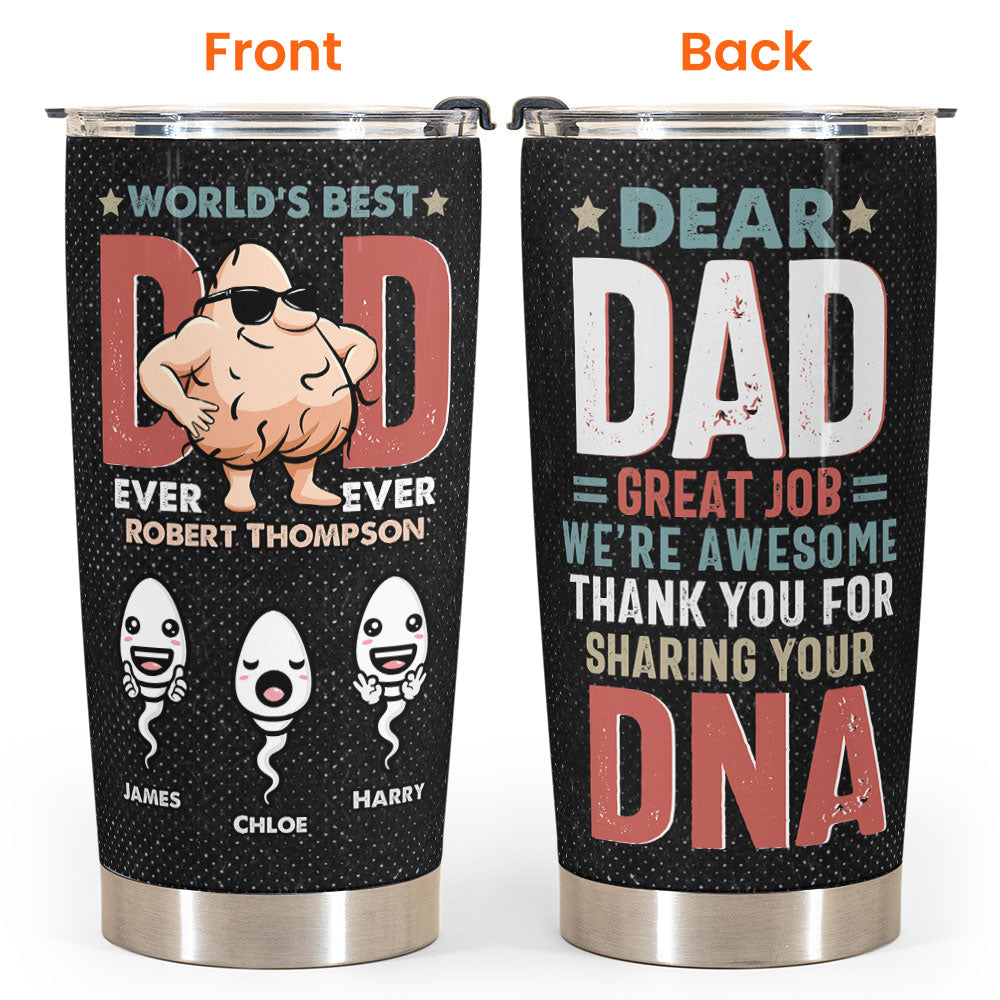 Father's Day Gifts, Thank You For Sharing Your DNA - Personalized Tumb ...