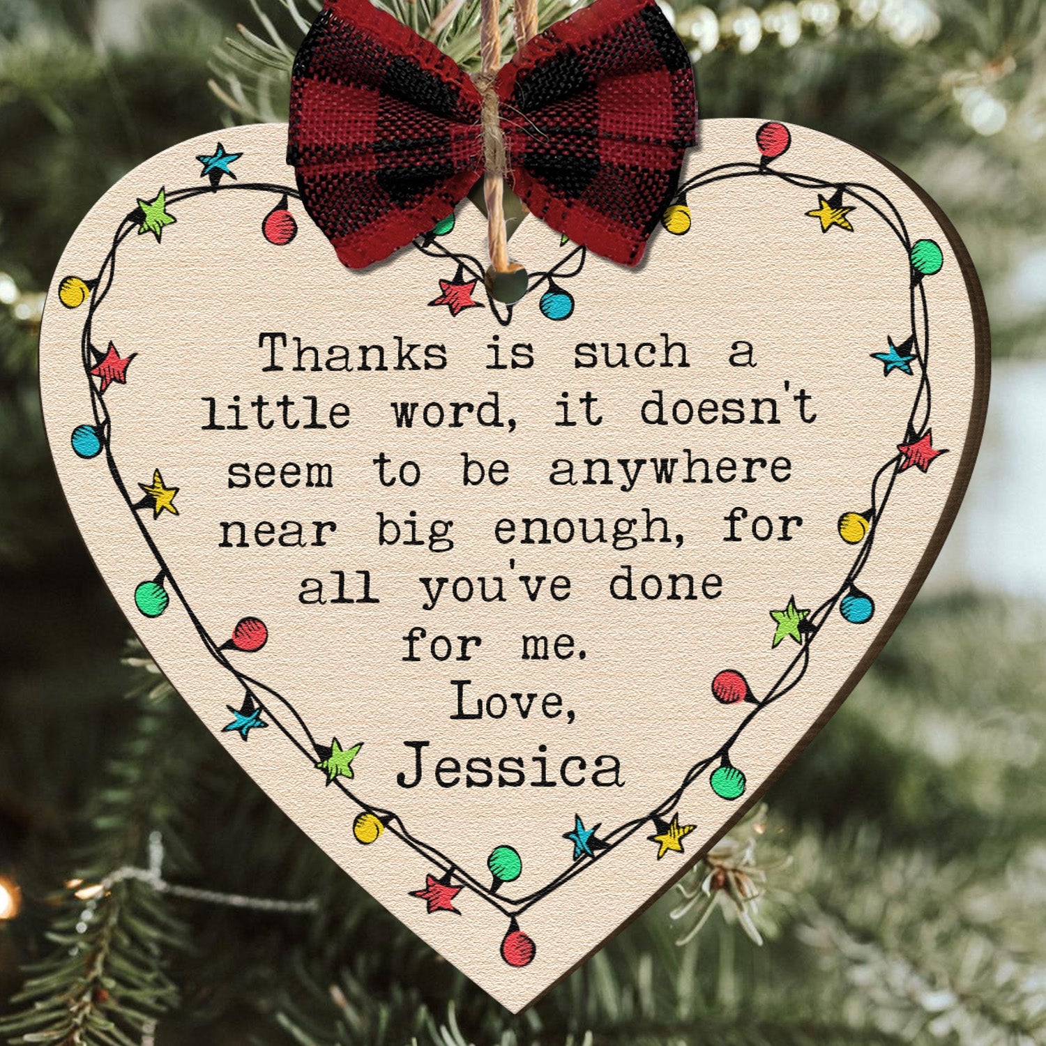 Thanks For All You've Done For Me - Personalized Wooden Ornament With ...