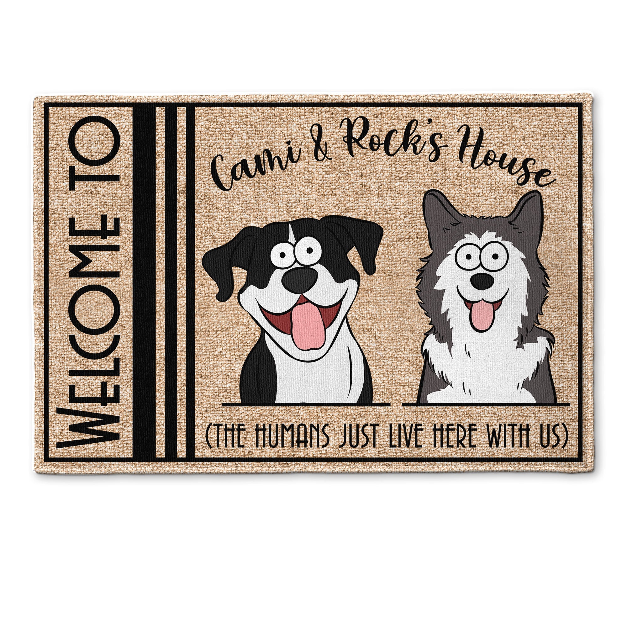 The Humans Just Live Here - Personalized Doormat – Macorner