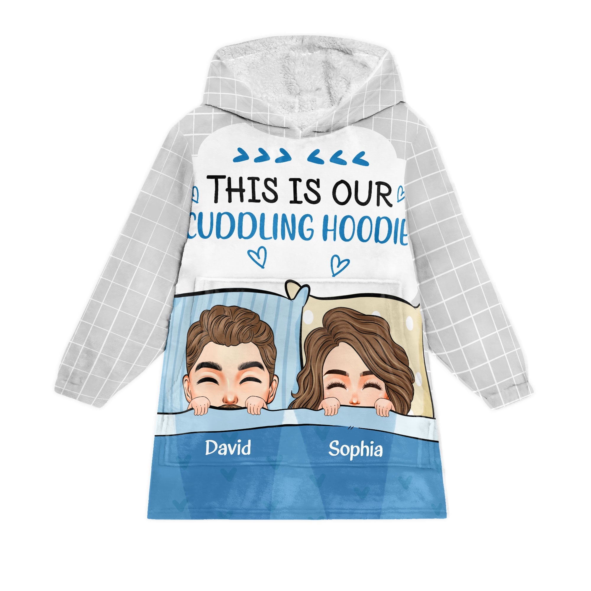 This Is Our Cuddling Hoodie - Personalized Oversized Blanket Hoodie ...