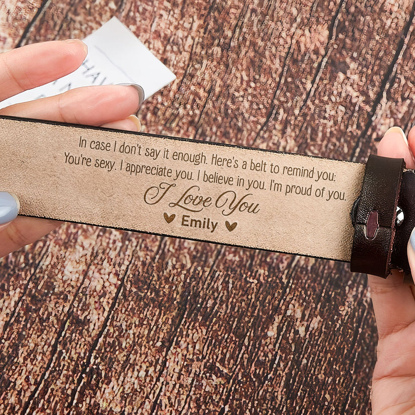 To Husband, Boyfriend I'm Proud Of You - Personalized Engraved Leather ...