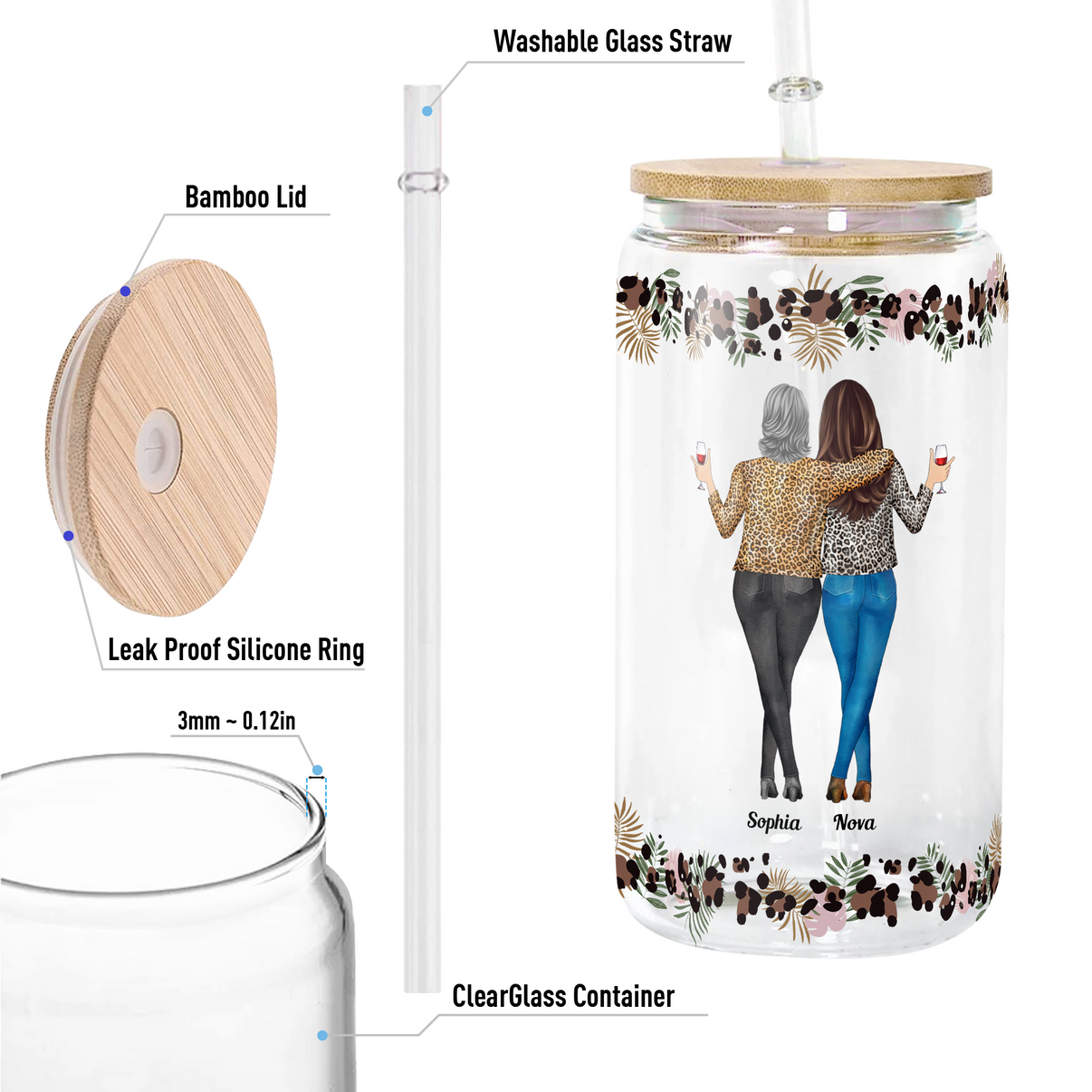 To My Daughter Whisper Back I Am The Storm - Personalized Clear Glass ...