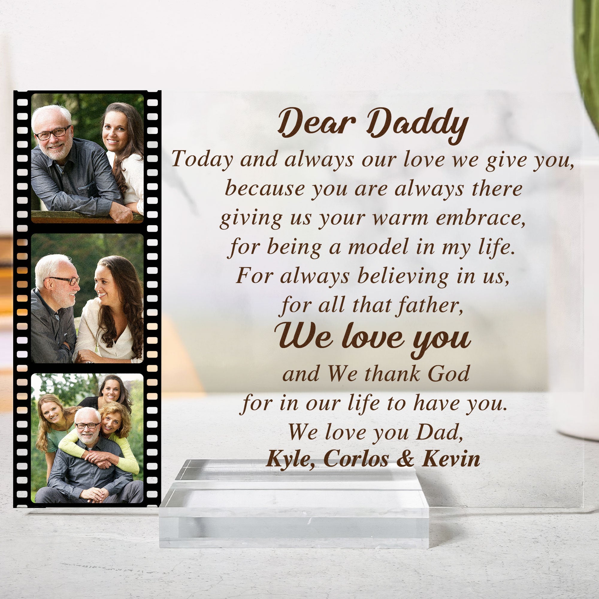 Today And Always My Love I Give You - Personalized Acrylic Photo Plaque ...