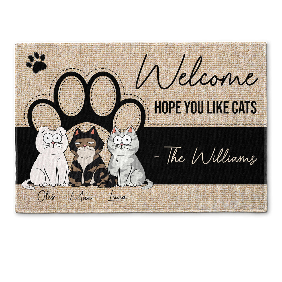 Welcome Hope You Like Cats - Personalized Doormat – Macorner