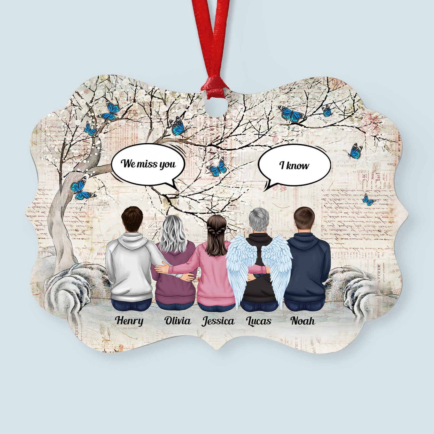 We'll Always Miss You - Personalized Aluminum Ornament - Christmas ...