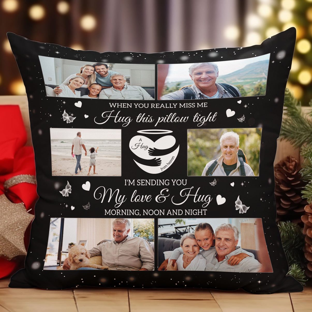 When You Miss Me Hug This Pillow - Personalized Photo Pillow – Macorner