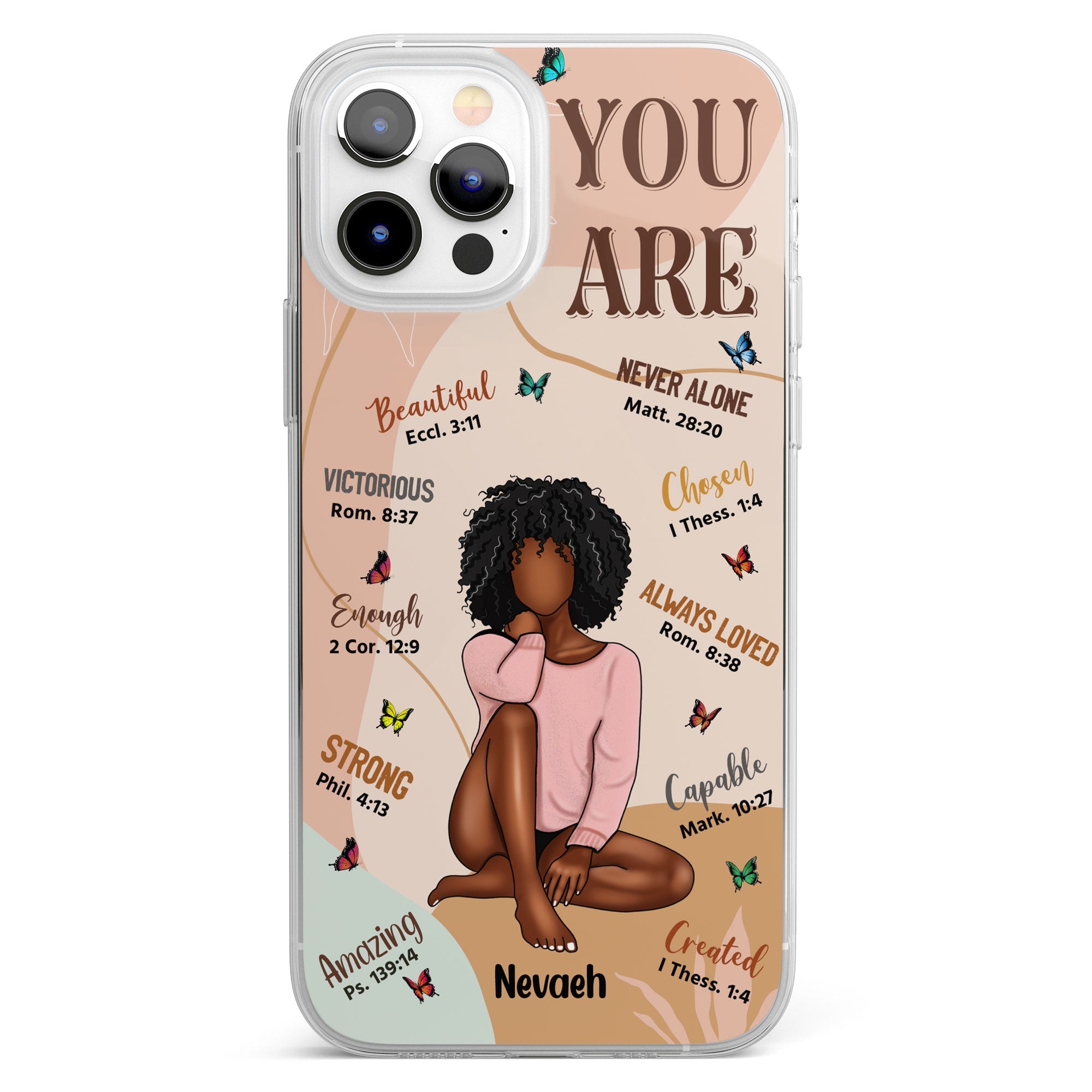 You Are Beautiful - Personalized Clear Phone Case – Macorner