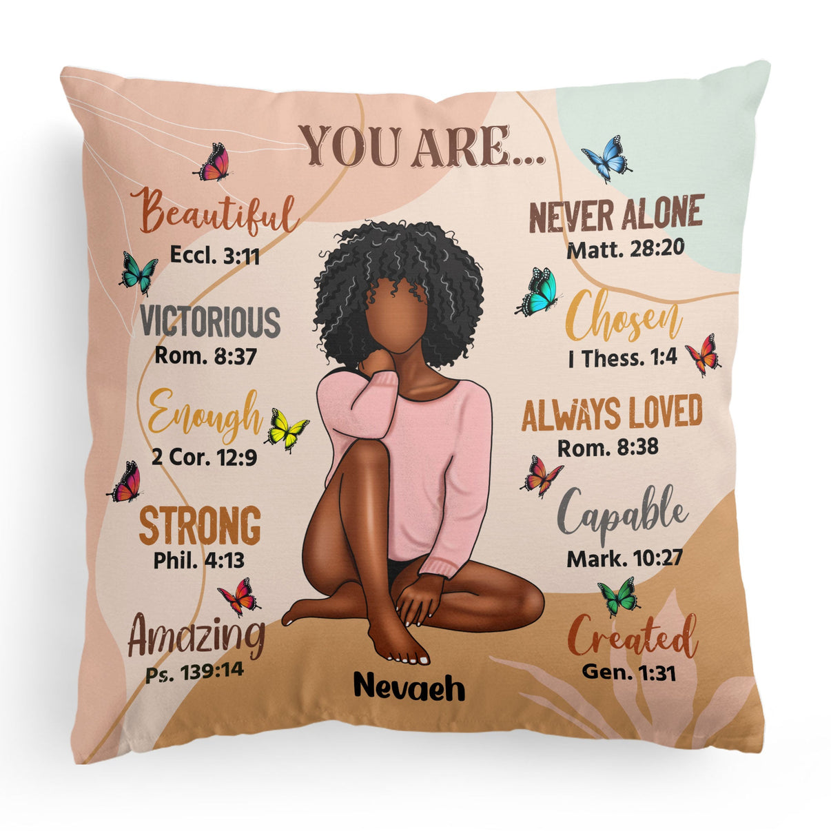 You Are Beautiful Victorious - Personalized Pillow (Insert Included ...