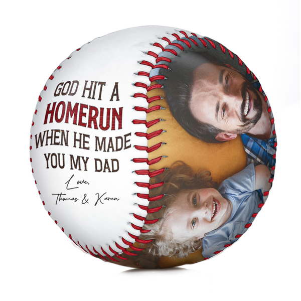 God Hit A Homerun When He Made You My Dad - Personalized Baseball ...