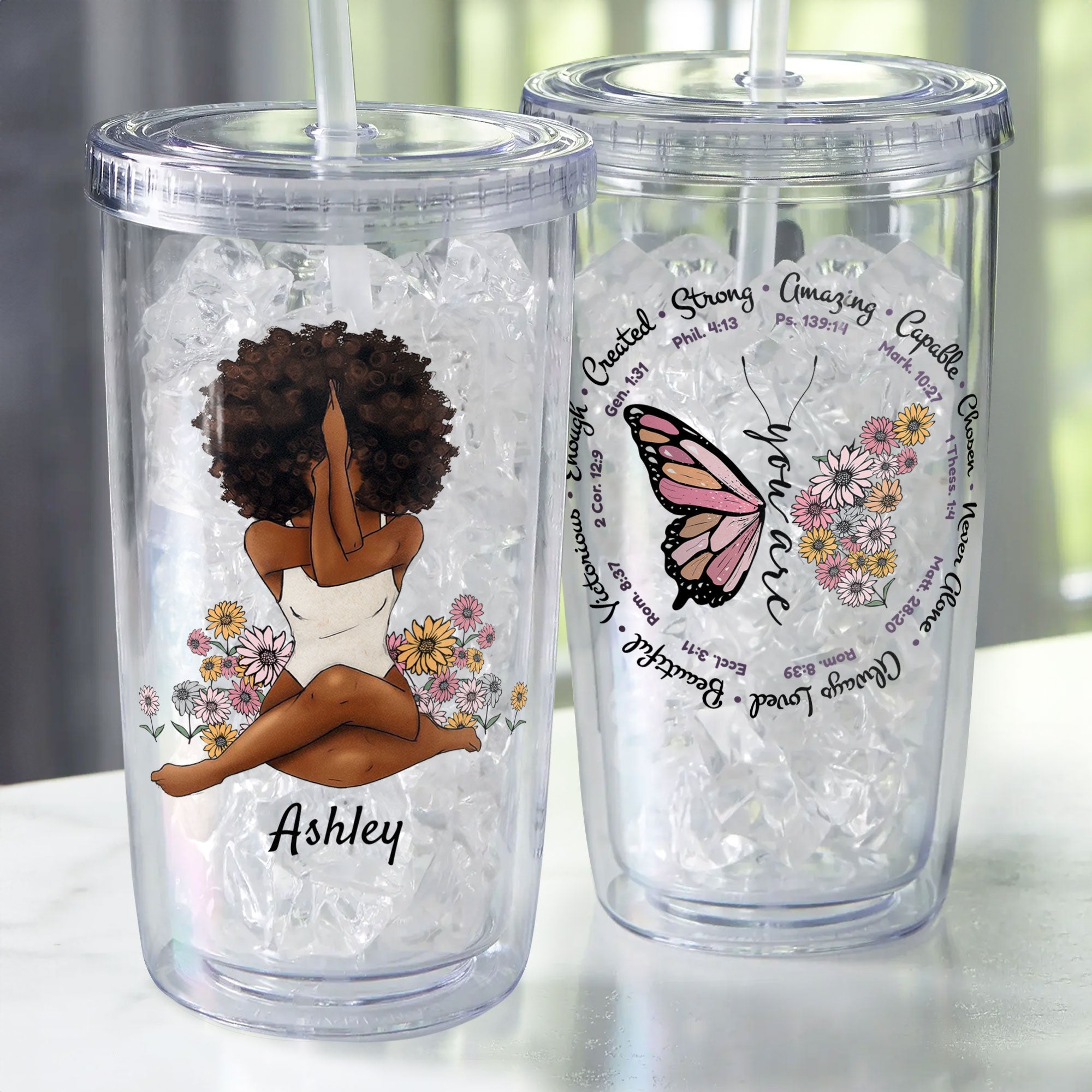 You Are Beautiful - Personalized Acrylic Tumbler With Straw – Macorner